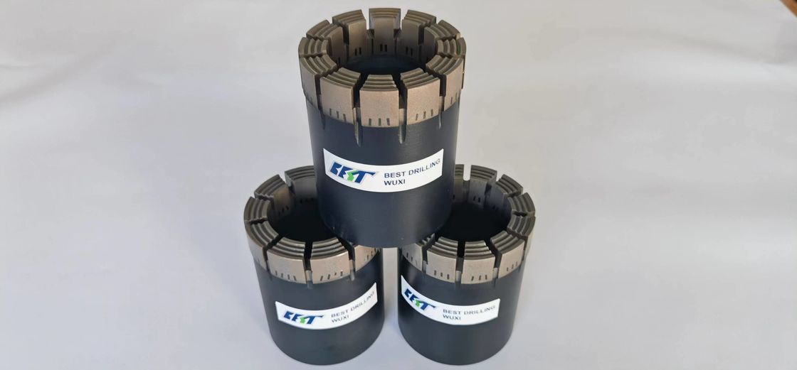 NQ HQ PQ Black Body Non Coring Impregnated Diamond Bit For Mining Drilling
